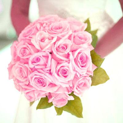 Light Pink Rose Bridal Bouquet – Bunches Direct USA